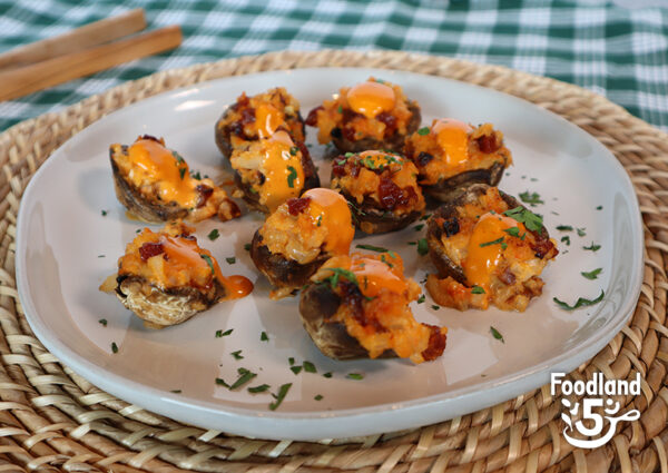 Dynamite Kim Chee Shrimp & Lup Cheong Stuffed Mushrooms – Foodland ...